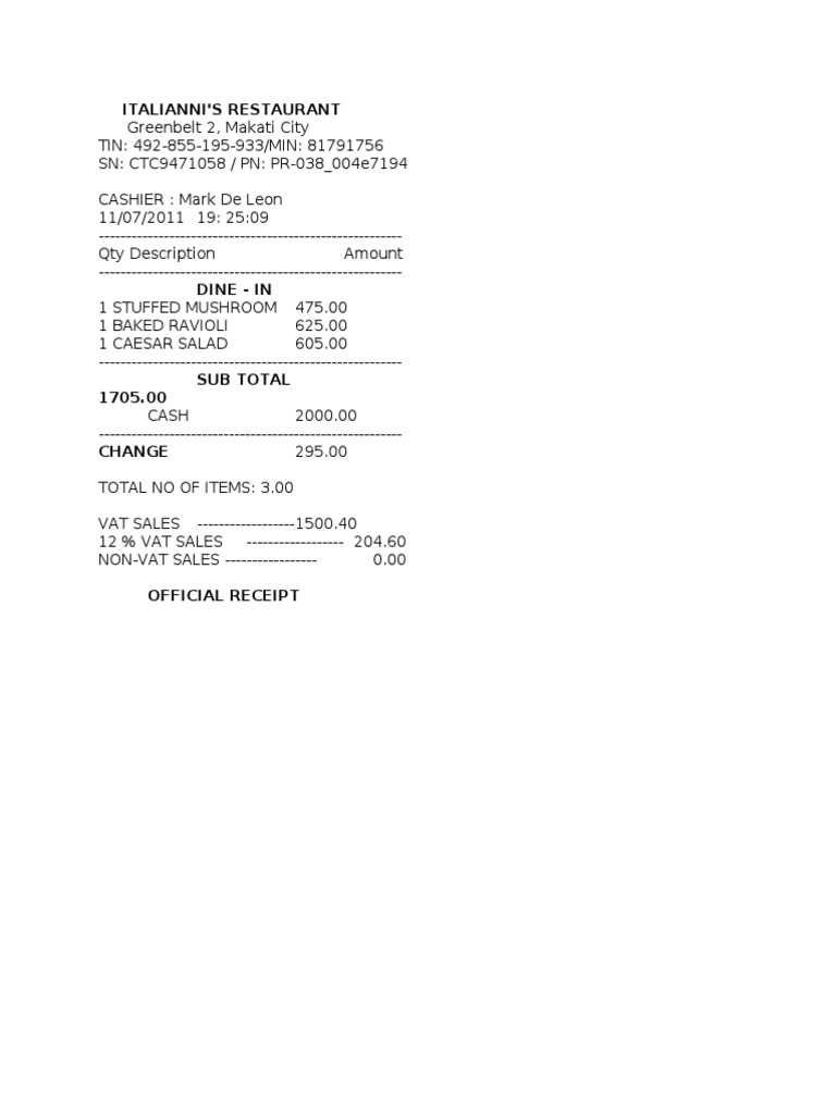 Dine In PDF