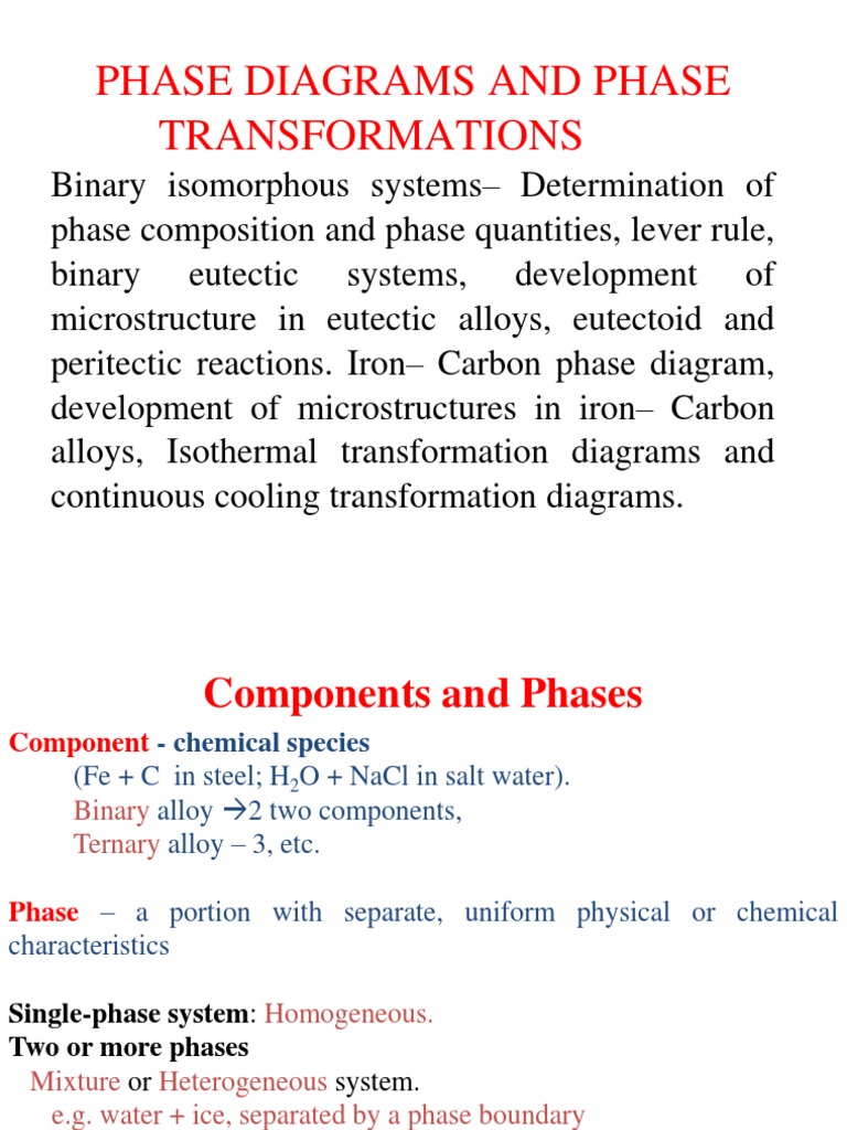Phase Diagrams and Phase Transformations | Download Free PDF | Phase (Matter) | Steel