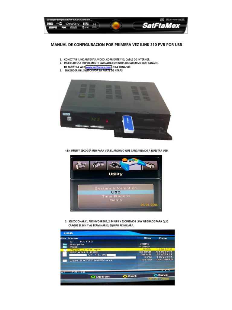 Configuración Inicial iLink 210 PVR | PDF