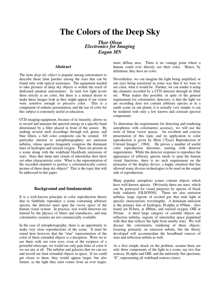 Deep Sky Colors | PDF | Rgb Color Model | Nebula