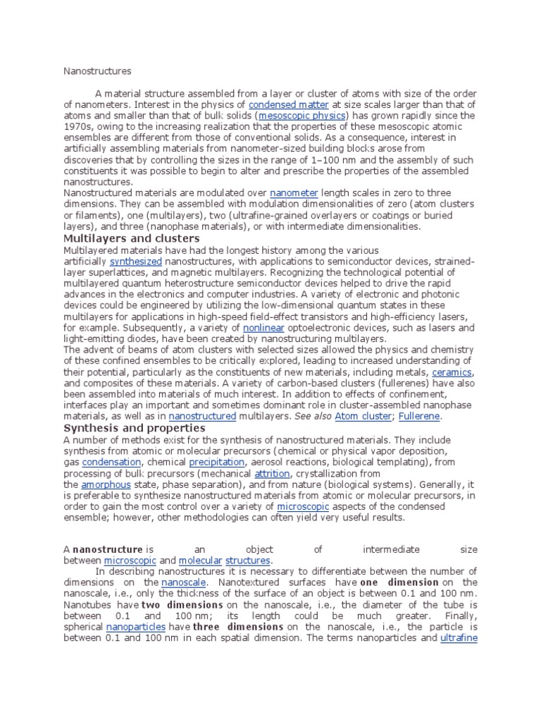 Multilayers and Clusters: Condensed Matter Mesoscopic Physics | PDF ...