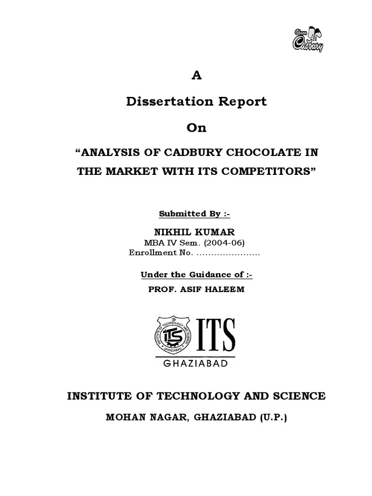 Analysis of Cadbury Chocolate in The Market With Its Competitors | PDF