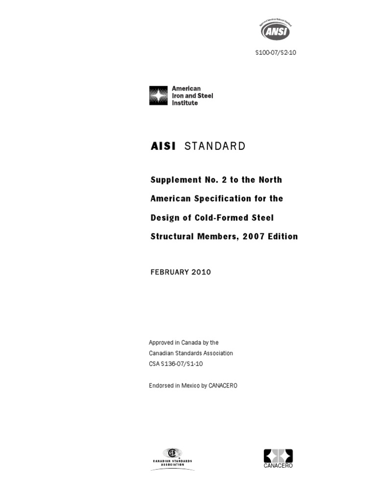 Aisi Specifications | PDF | Strength Of Materials | Buckling