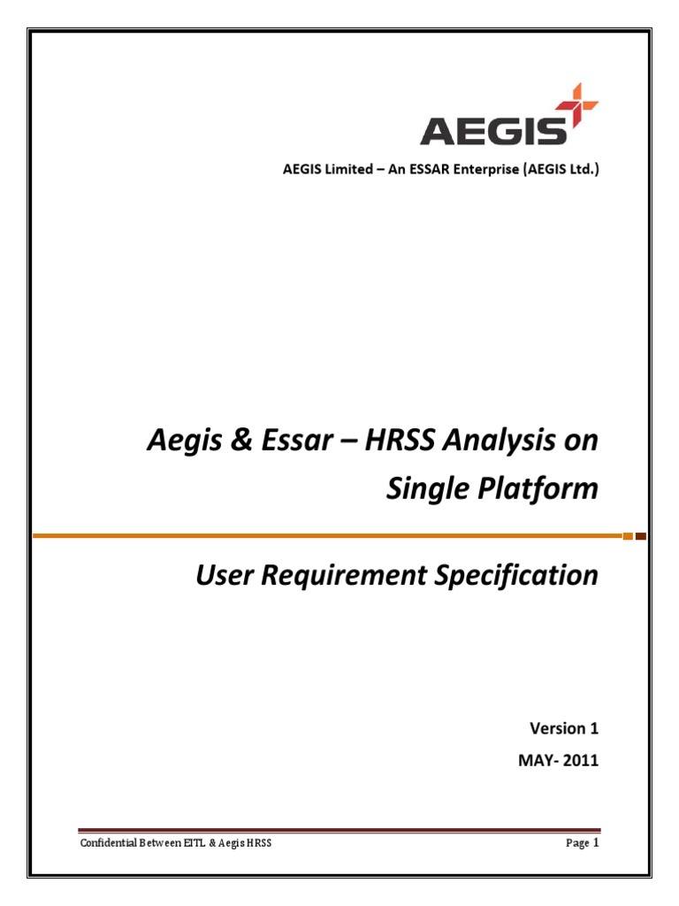 Aegis HRSS System Development Overview | PDF | Databases | Business