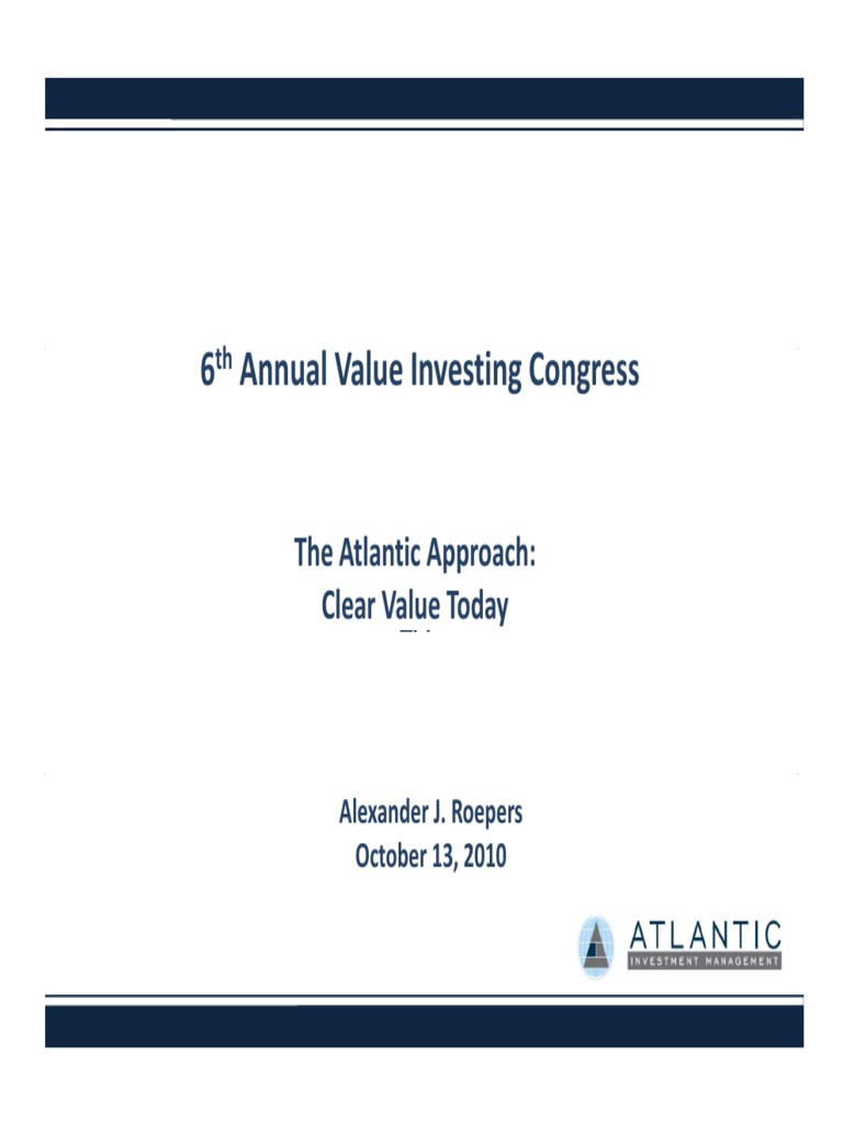 Alexander-Roepers On Owens Illinois | PDF | Share Repurchase | Stocks