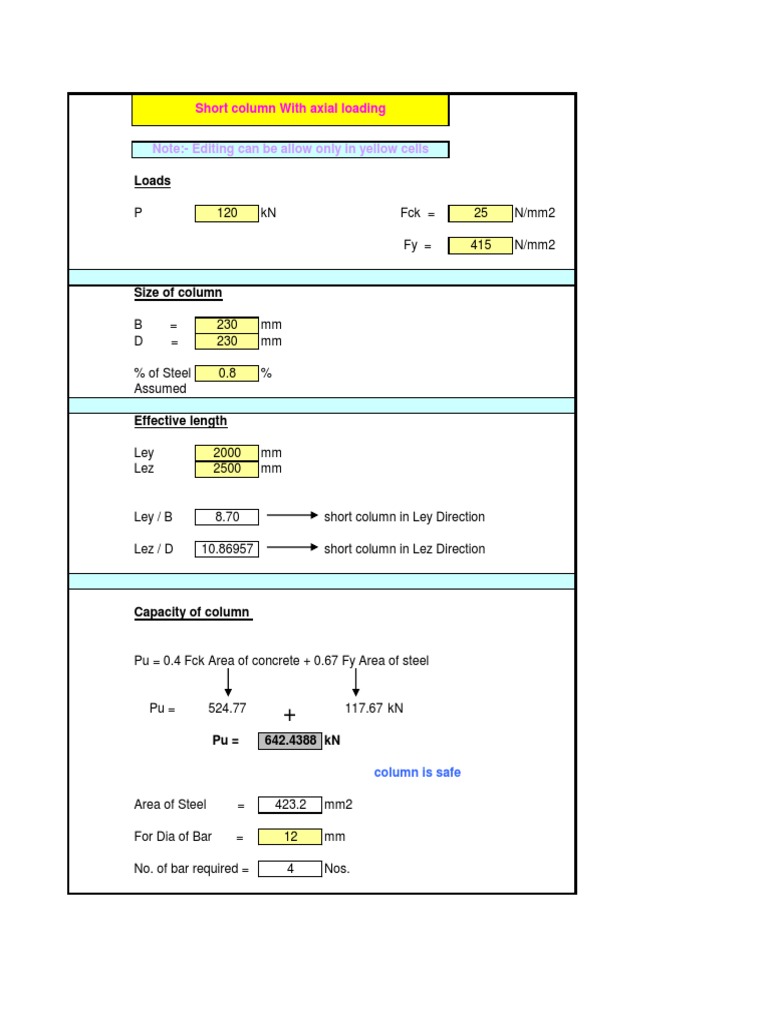 RCC Column Design and Analysis Guide | PDF