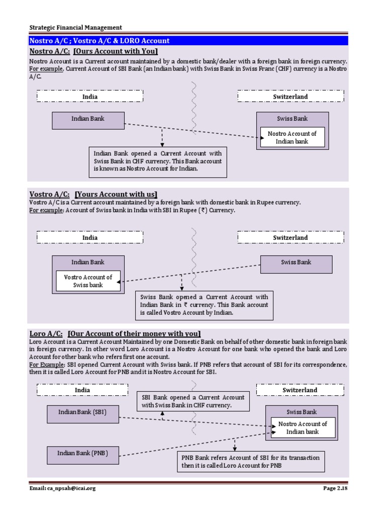 Understanding Nostro, Vostro, and Loro Accounts | PDF | Swiss Franc ...