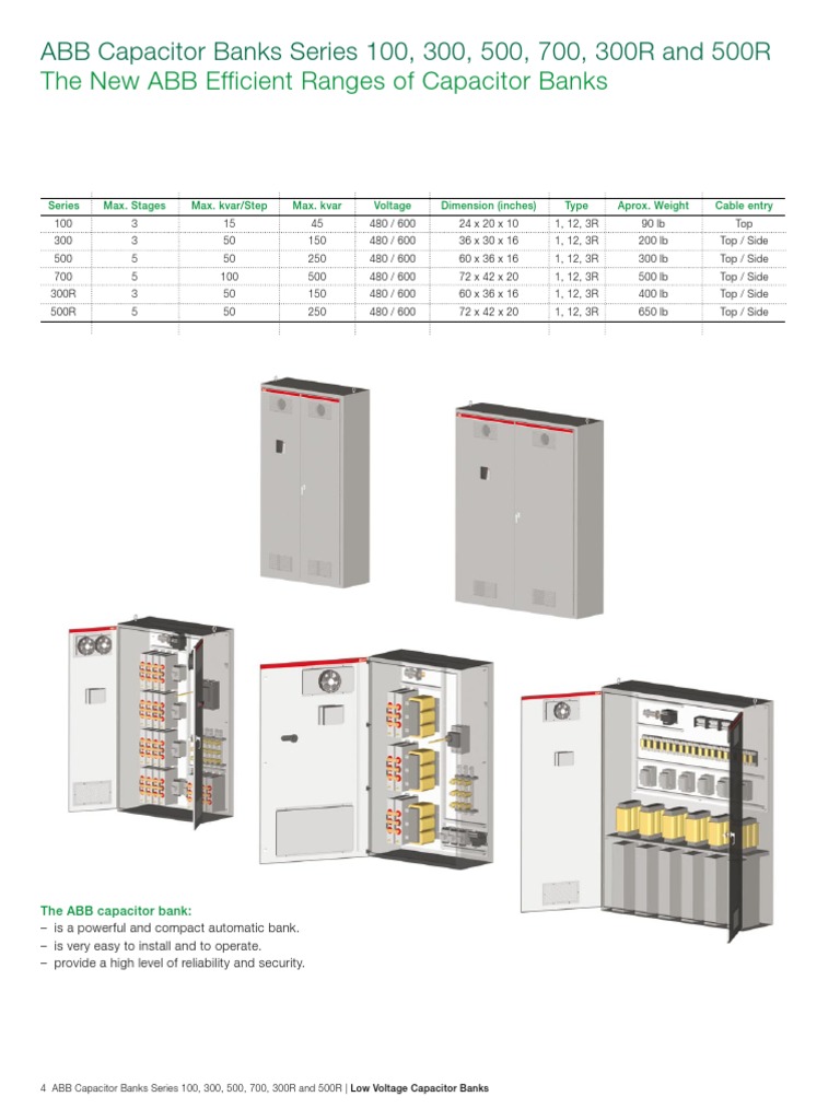 ABB Capacitor Bank Series Comparison: Key Specifications and Features ...