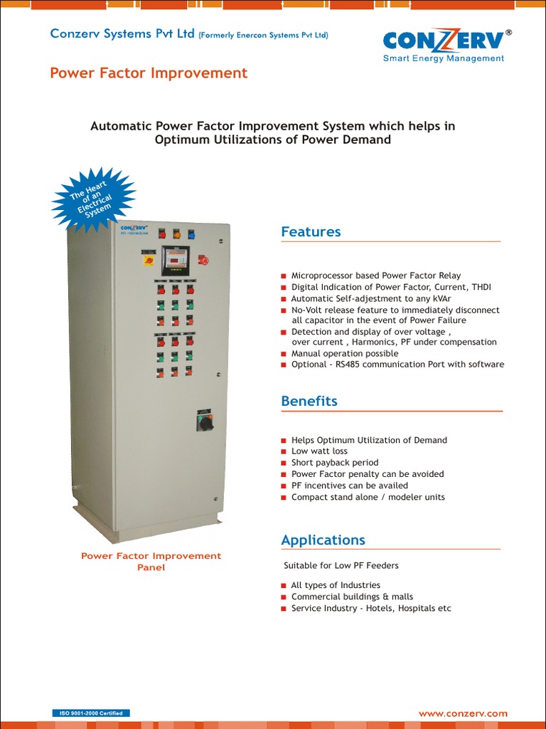 Intelligent Power Factor Improvement Models: Technical Specifications ...