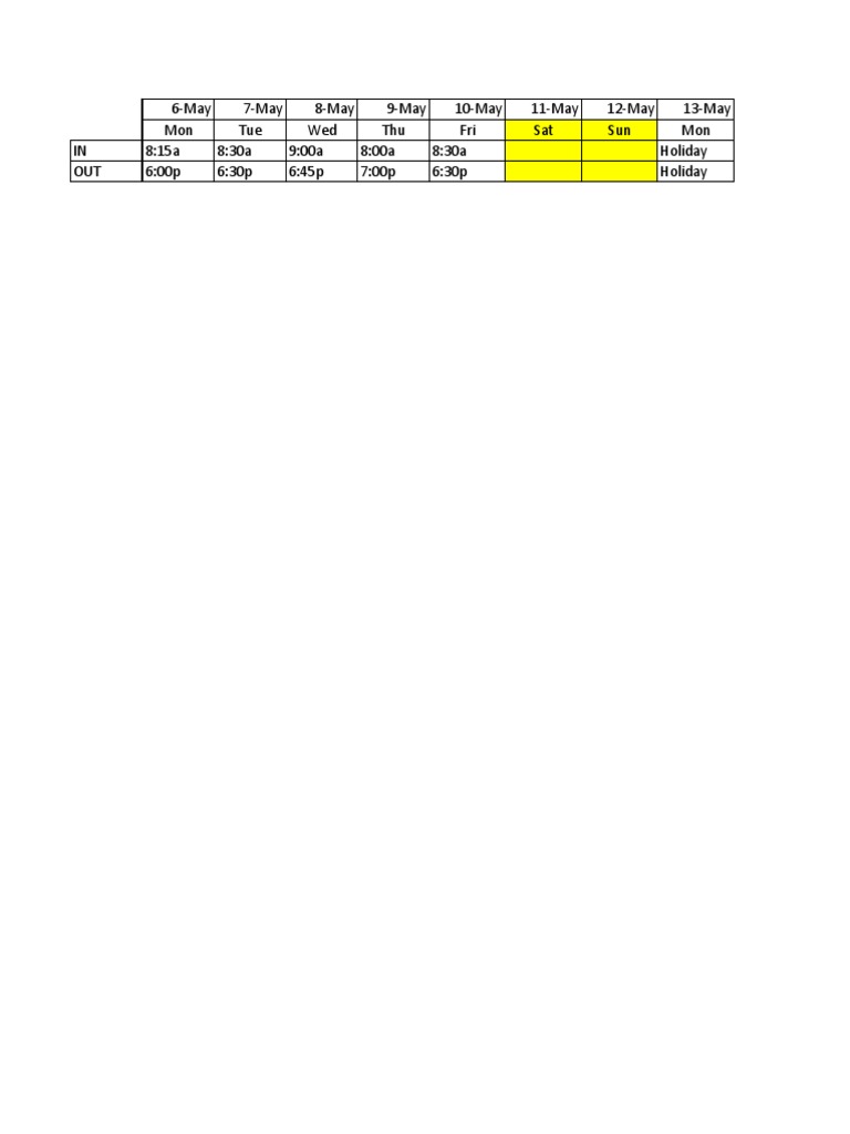 Time Sheet | PDF