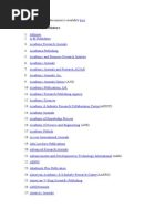 Beall's List of Predatory Journals and Publishers - Publishers | PDF ...