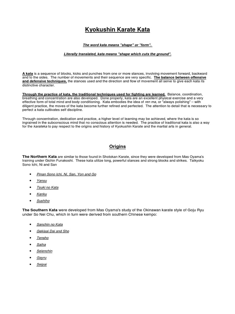 Kata Requirement | PDF | Karate | Combat Sports