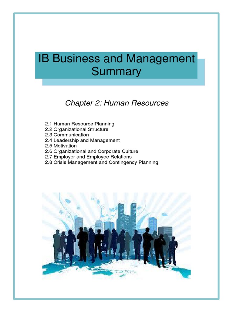 IB Business Summary Chapter 2 | PDF | Leadership | Performance Appraisal