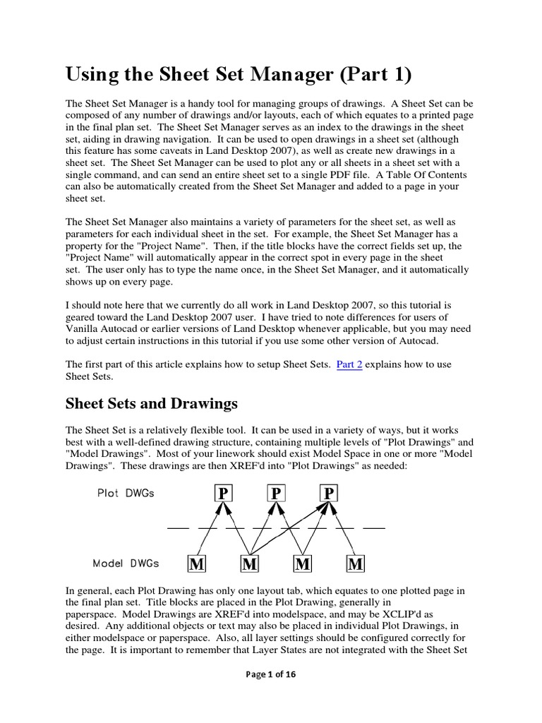 An Introduction to Using Sheet Sets in Autodesk AutoCAD: Part 1 ...