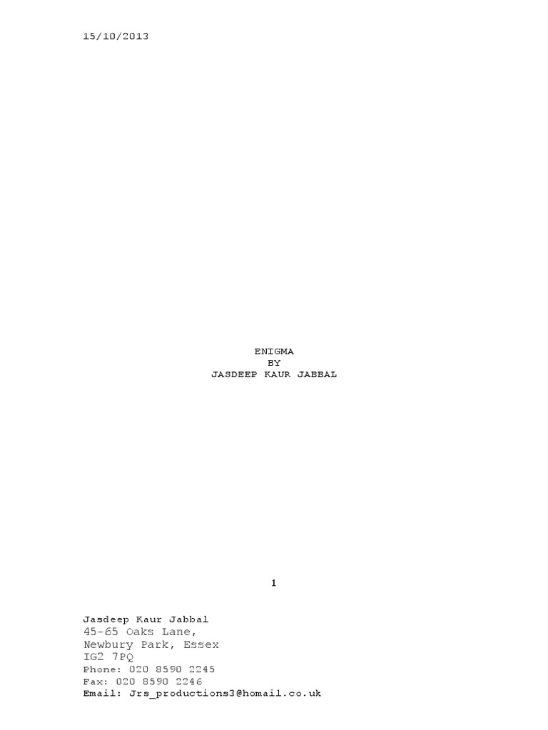2nd Enigma Script | PDF | Leisure