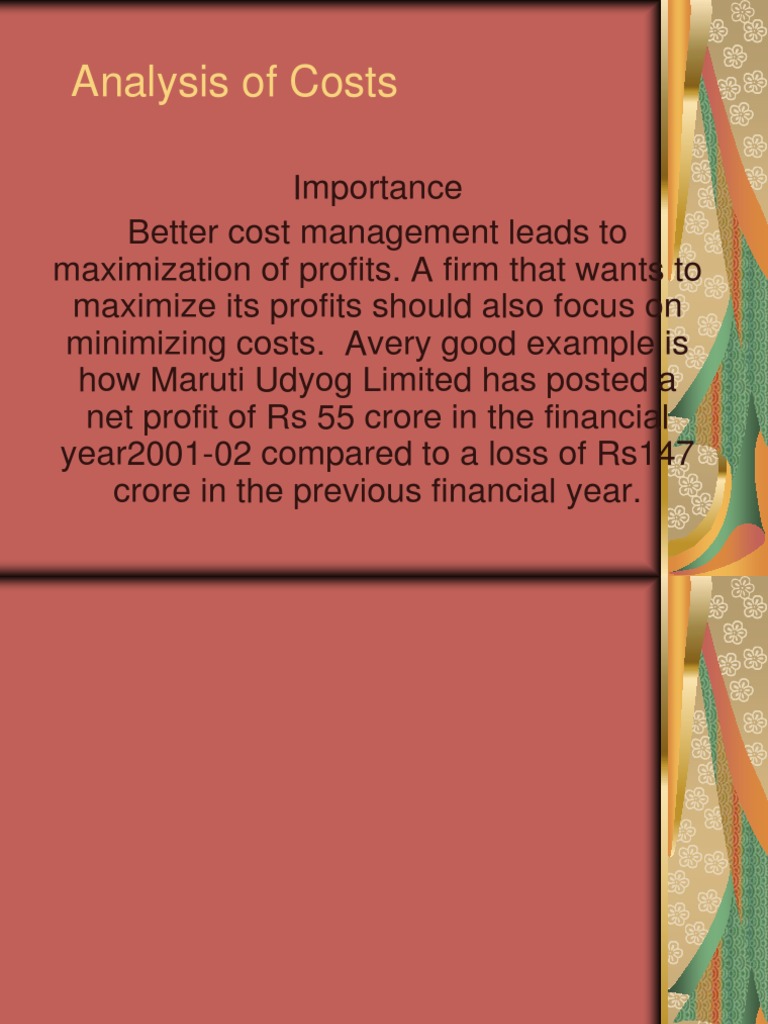 Analysis of Costs-12 | PDF | Production Function | Marginal Cost