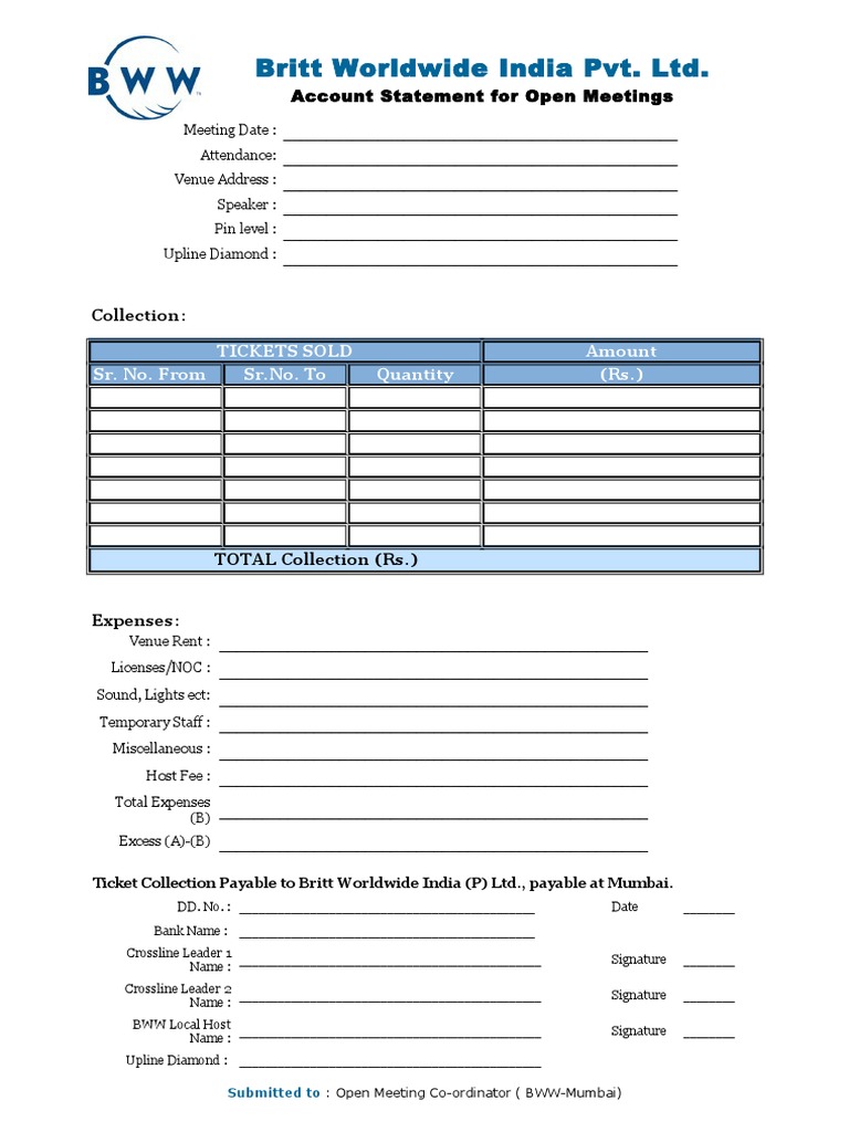 Britt Worldwide India Pvt. LTD.: Collection | PDF | Finance & Money ...