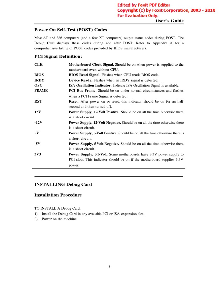 Debug Code | PDF | Bios | Random Access Memory