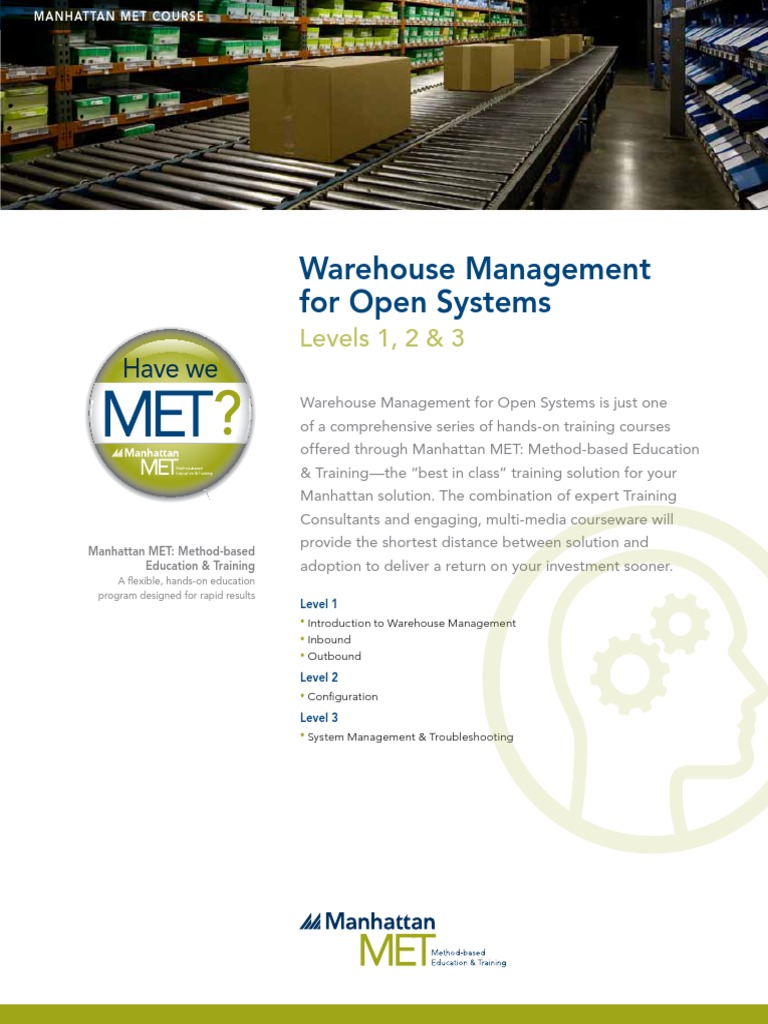 Manh Met Warehouse Management Open System Training en Us | PDF ...