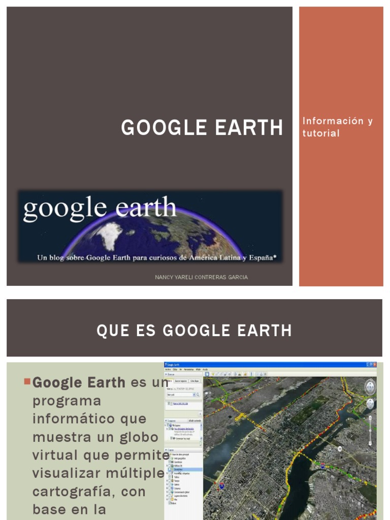 Tutorial de Navegación en Google Earth | PDF | Point and Click | Google
