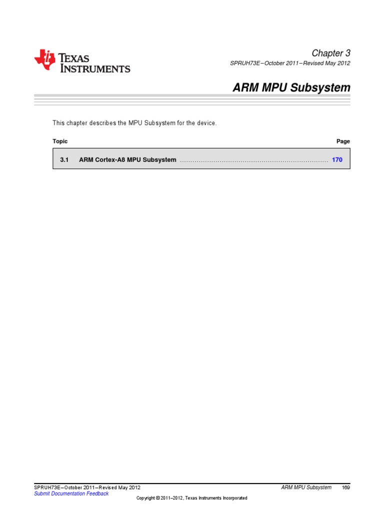 Chapter 03 ARM MPU Subsystem | PDF | Arm Architecture | Cpu Cache