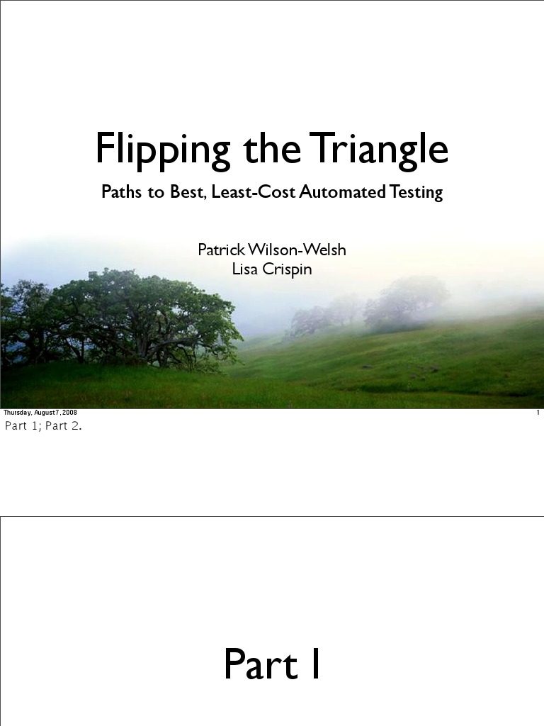 Flipping The Triangle | PDF | Unit Testing | Software Testing