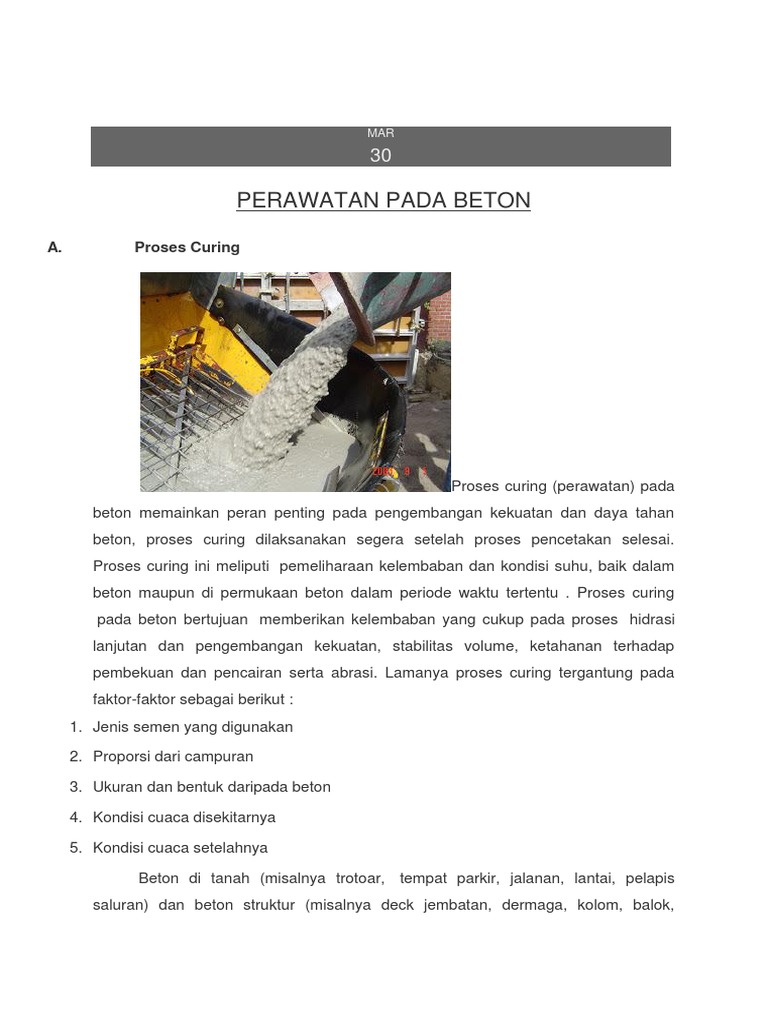 Pentingnya Curing Beton untuk Kekuatan | PDF | Teknologi & Rekayasa