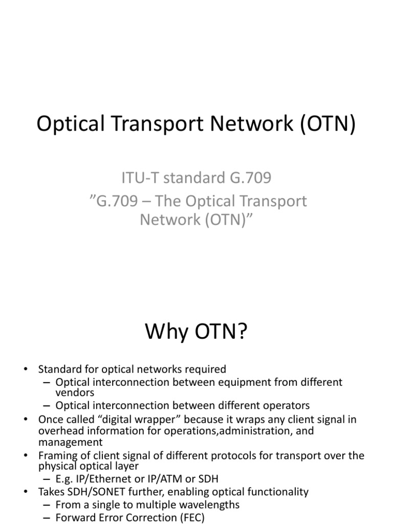 Optical Transport Network Otn Pdf Forward Error Correction