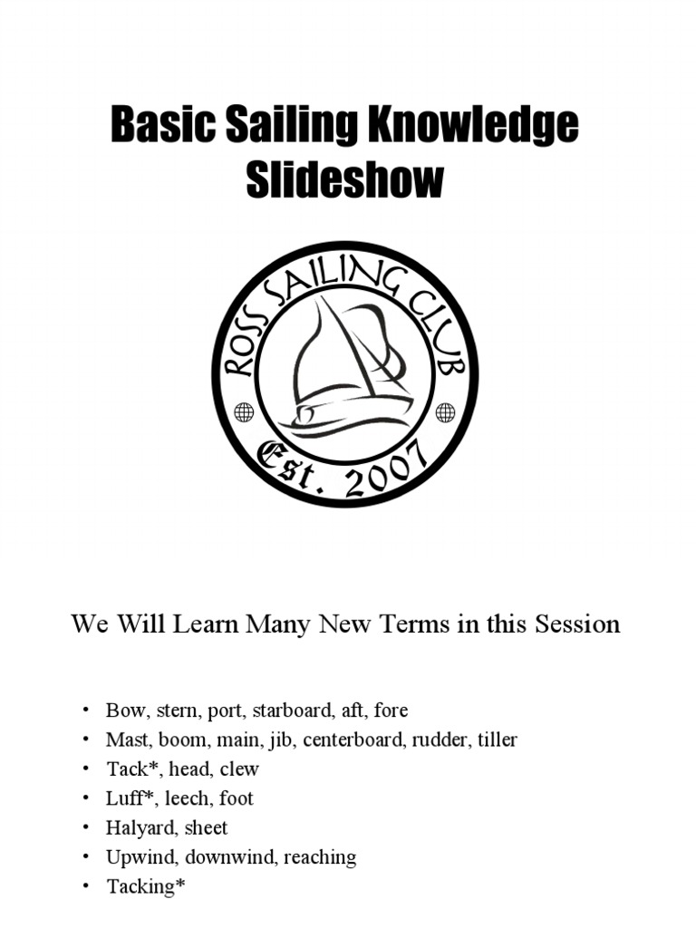 Basic Sailing Slideshow | PDF
