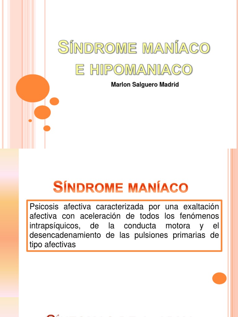 Síndrome Maníaco Marlon | PDF | Psicología anormal | Enfermedades y ...