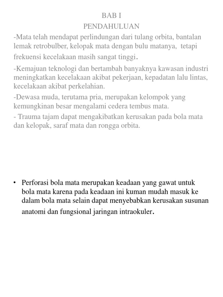Trauma Tembus Mata. | PDF | Kesehatan Holistik | Teknologi & Rekayasa