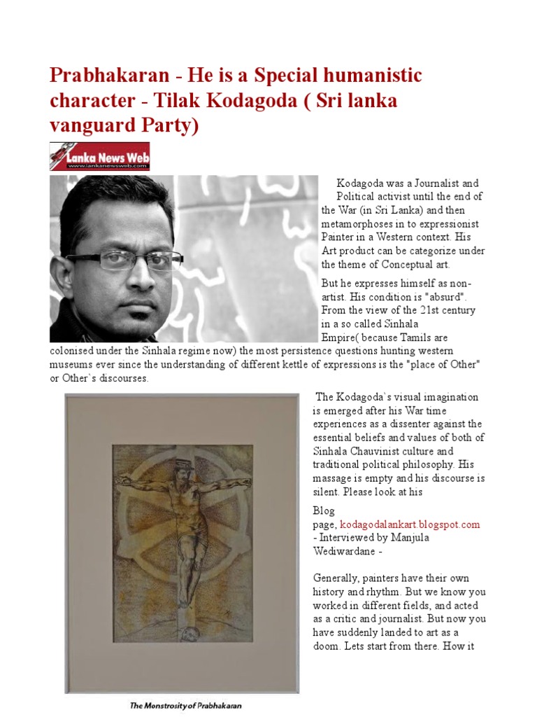Prabhakaran: Art and Political Discourse | PDF | Intuition | Paintings