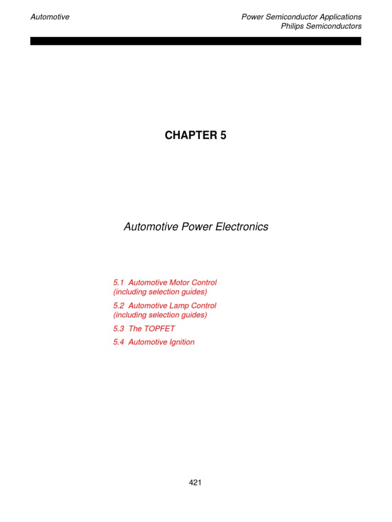 Automotive Power Electronics | Download Free PDF | Mosfet | Relay