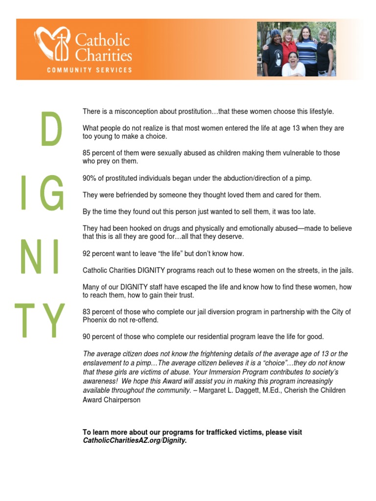 Catholic Charities Dignity Program | PDF | Sex Trafficking | Prostitution