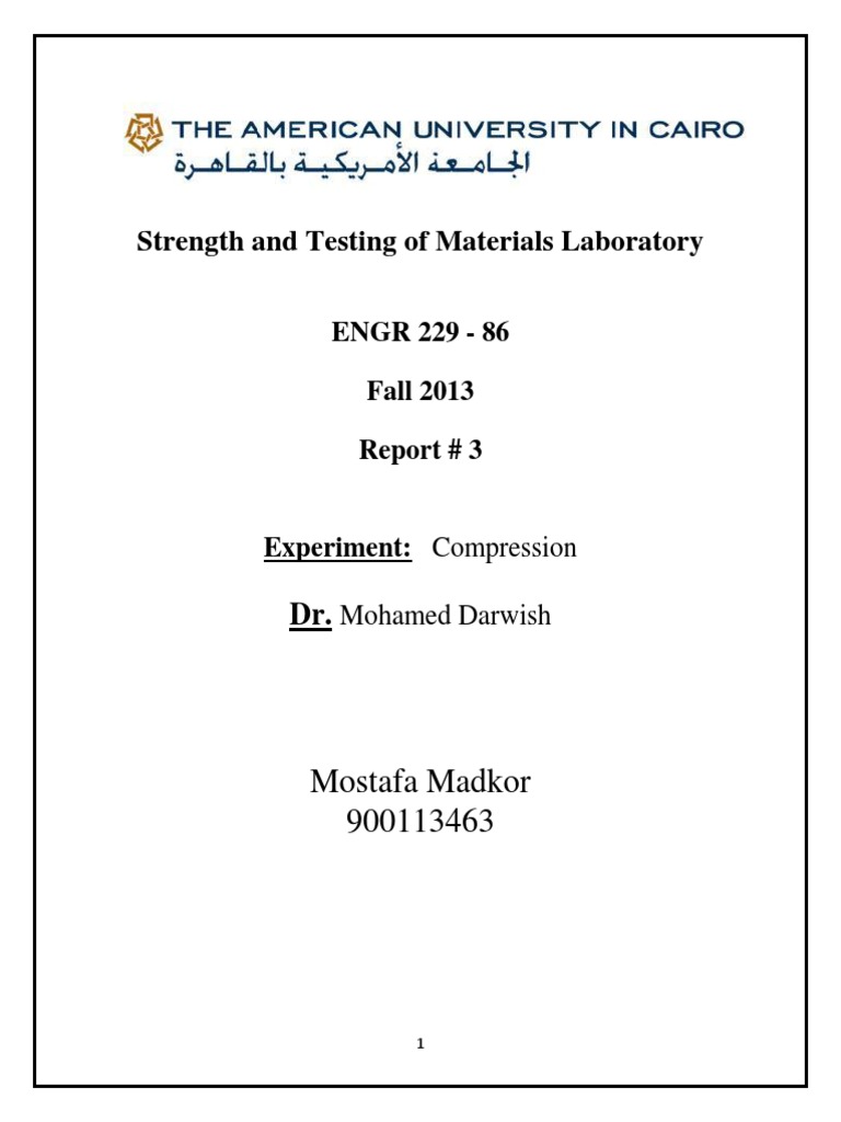 Compression Test | PDF | Strength Of Materials | Deformation (Engineering)