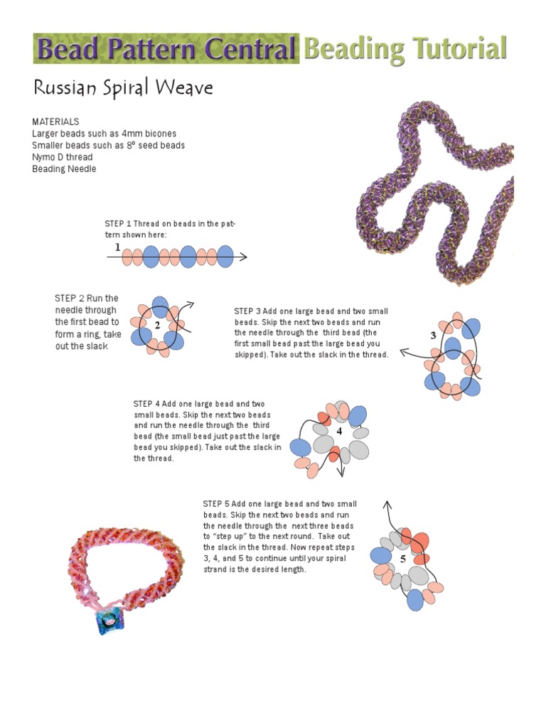 Russian Spiral Beading Tutorial | PDF