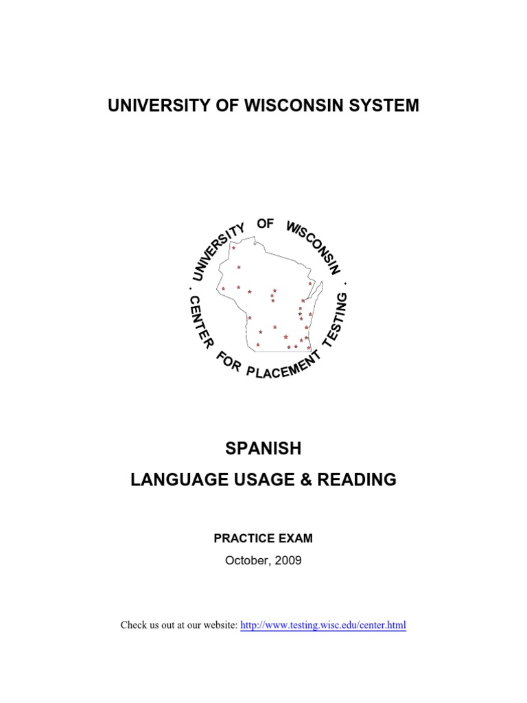 UW-Milwaukee Spanish Practice Exam | PDF