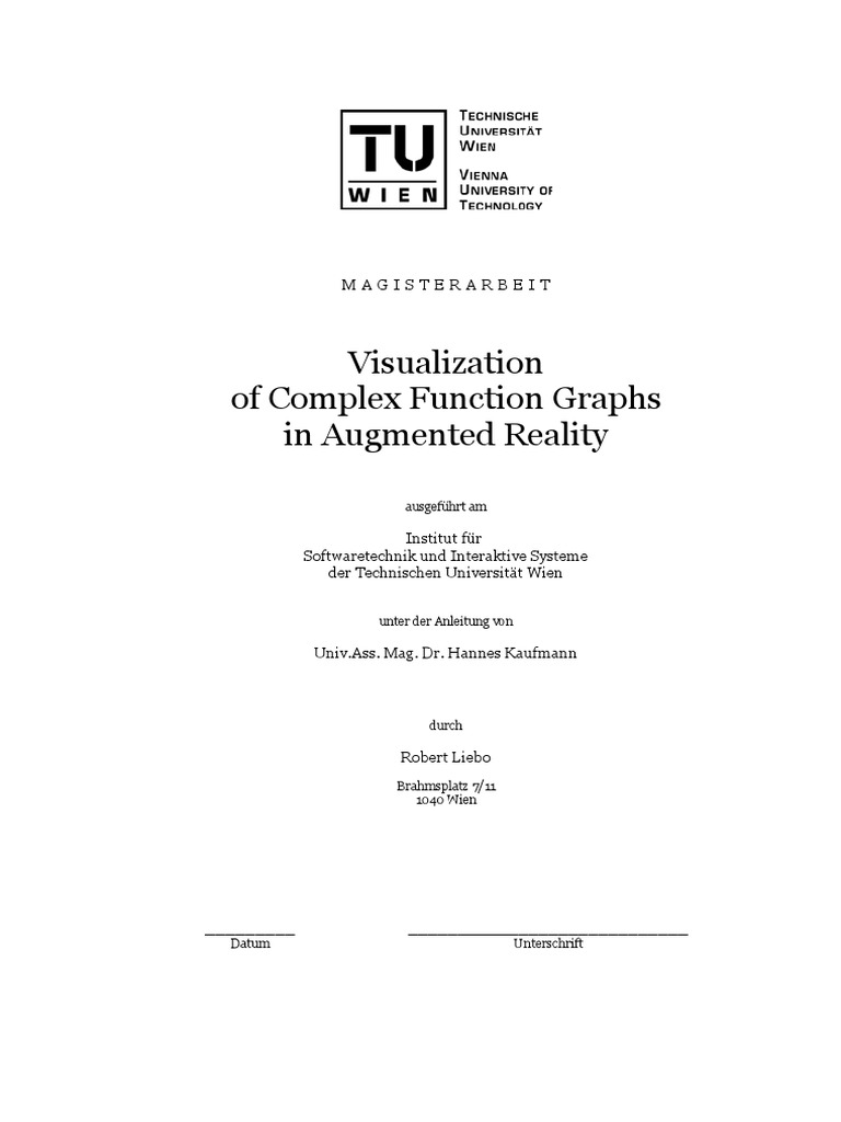 AR Visualization of Complex Functions | PDF | Virtual Reality ...