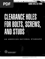 Clearance Hole Chart | PDF | Screw | Tools