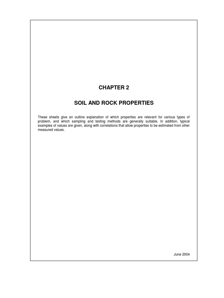 Soil and Rock Properties | PDF | Soil Mechanics | Density