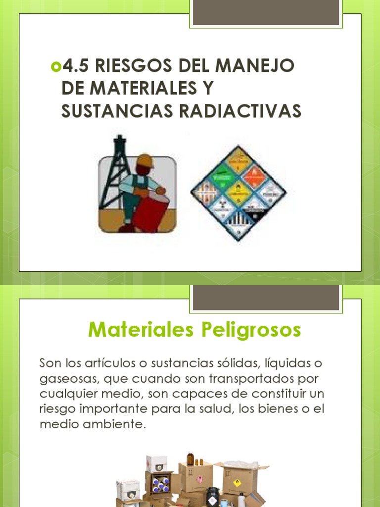 Manejo Seguro de Materiales Peligrosos | PDF | Desintegración radioactiva | Toxicidad
