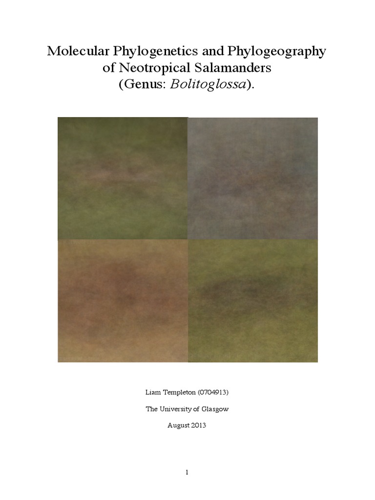 LE Templeton 0704913 MSC Project | PDF | Molecular Phylogenetics | Polymerase Chain Reaction