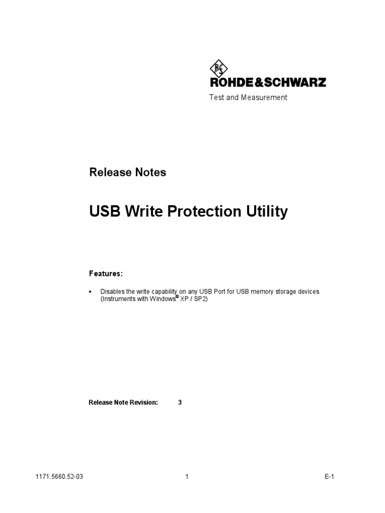 USB Write Protection Utility | PDF | Usb | Usb Flash Drive