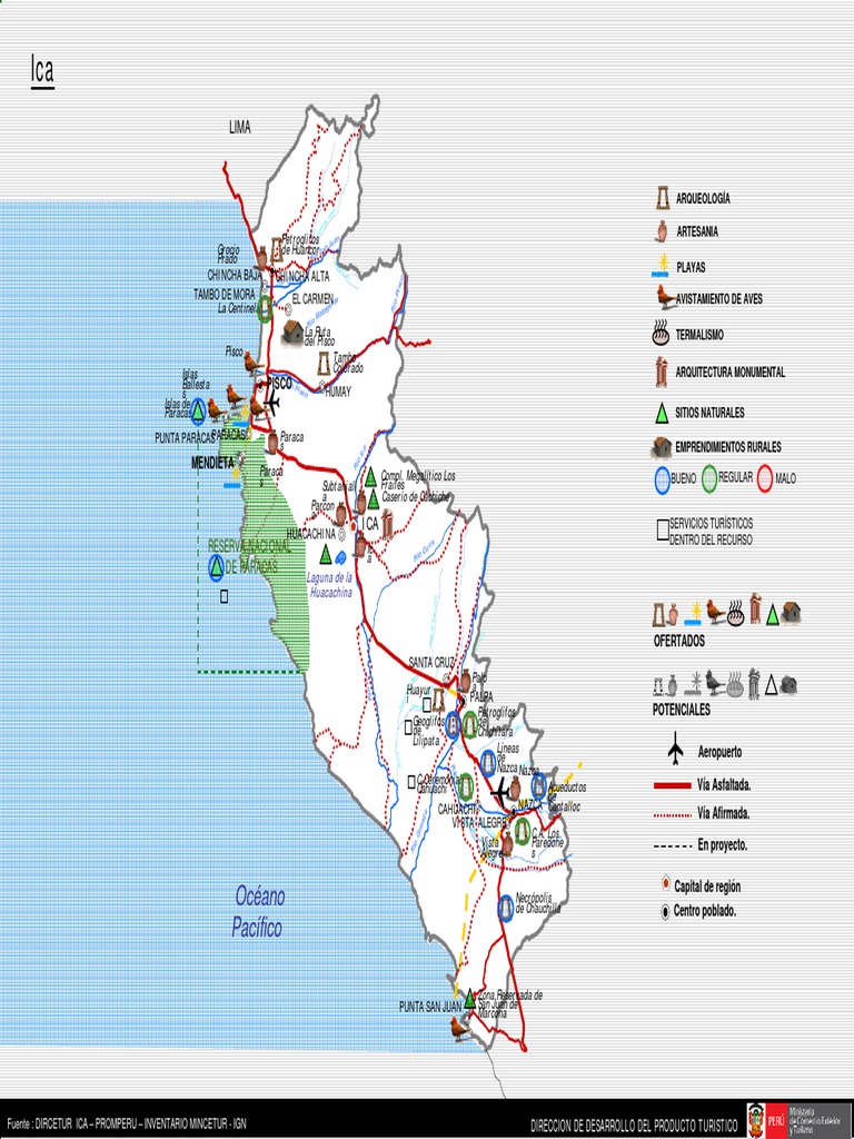 Mapa Turístico y Político de Ica | PDF | Ciencias sociales