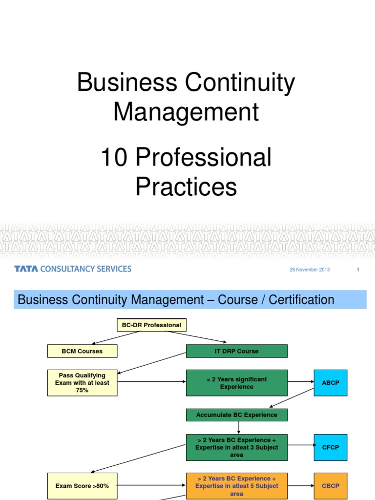 10 Professional Practices - Prepare BCM Certification | PDF | Business ...