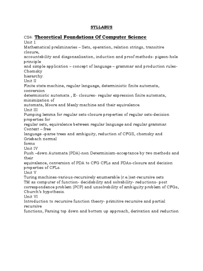 Toc Notes Pdf Metalogic Models Of Computation