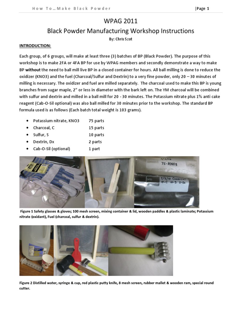 How To Make Black Powder | PDF | Gunpowder | Chemical Substances