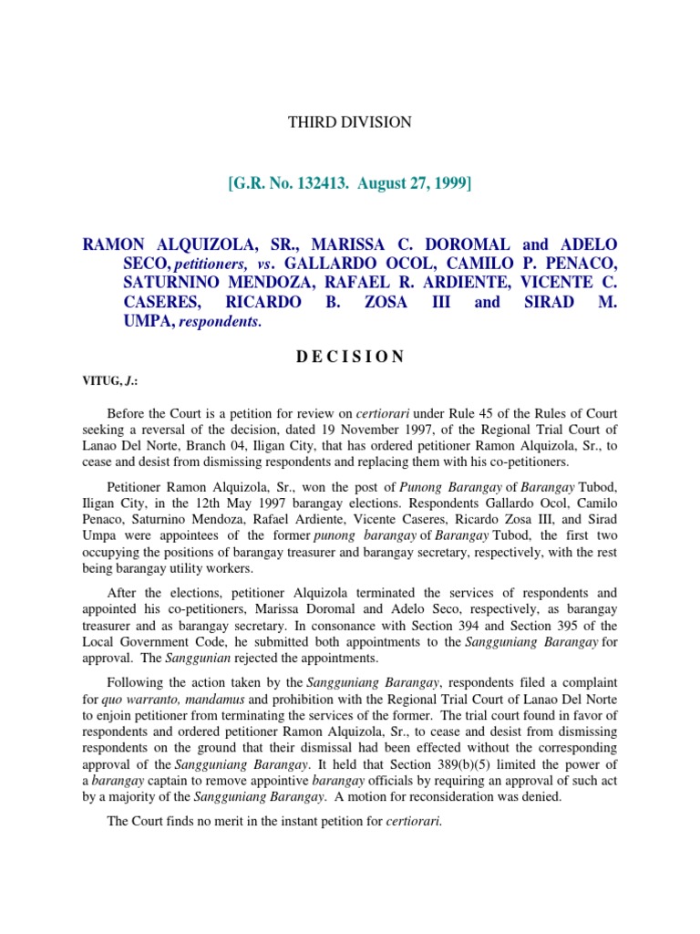 Barangay Appointed Position | PDF | Government | Justice