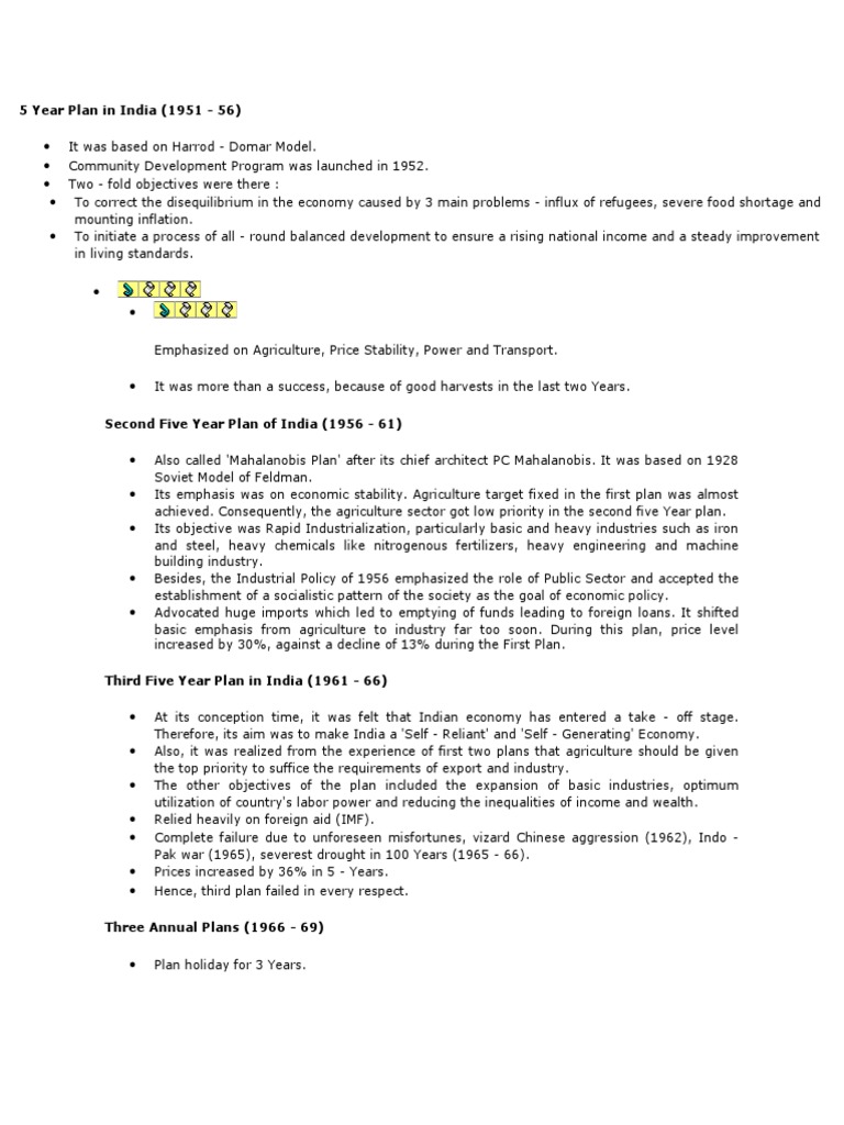 5 Year Plan in India (1951 - 56) | PDF | Economic Growth | Agriculture