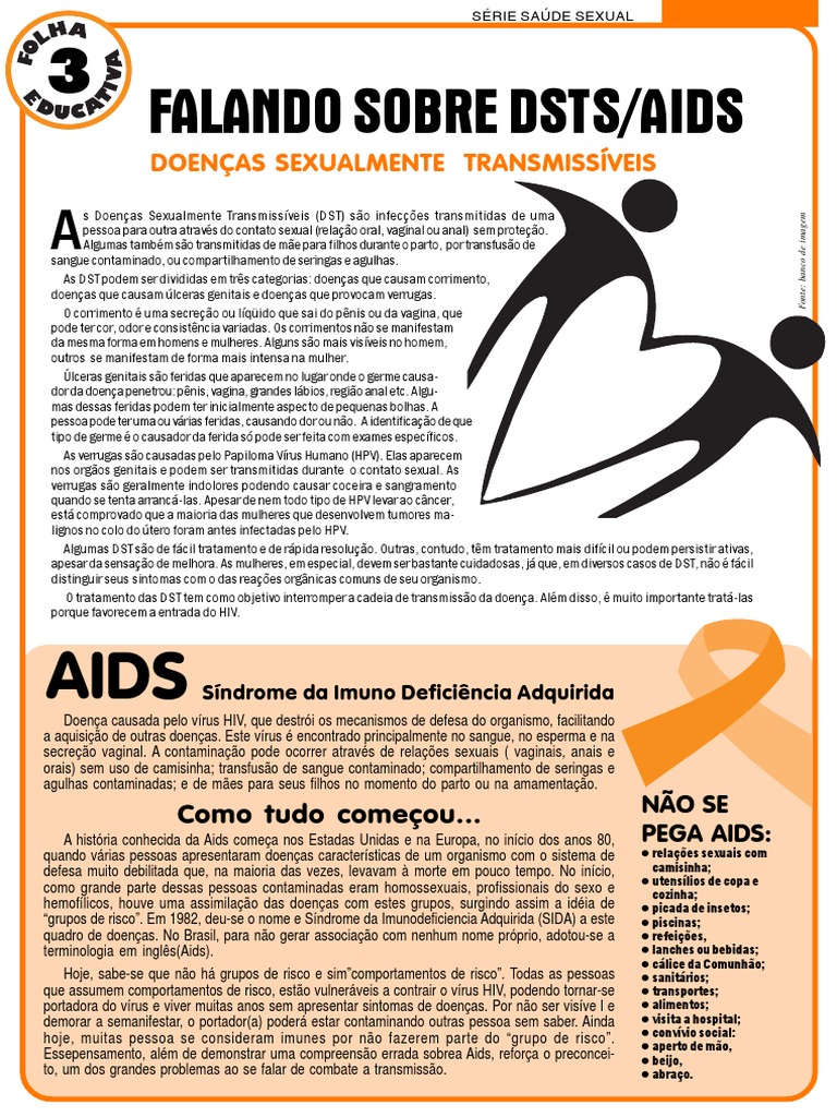 Falando Sobre Dst/aids | Download grátis PDF | HIV/AIDS | Infecção ...